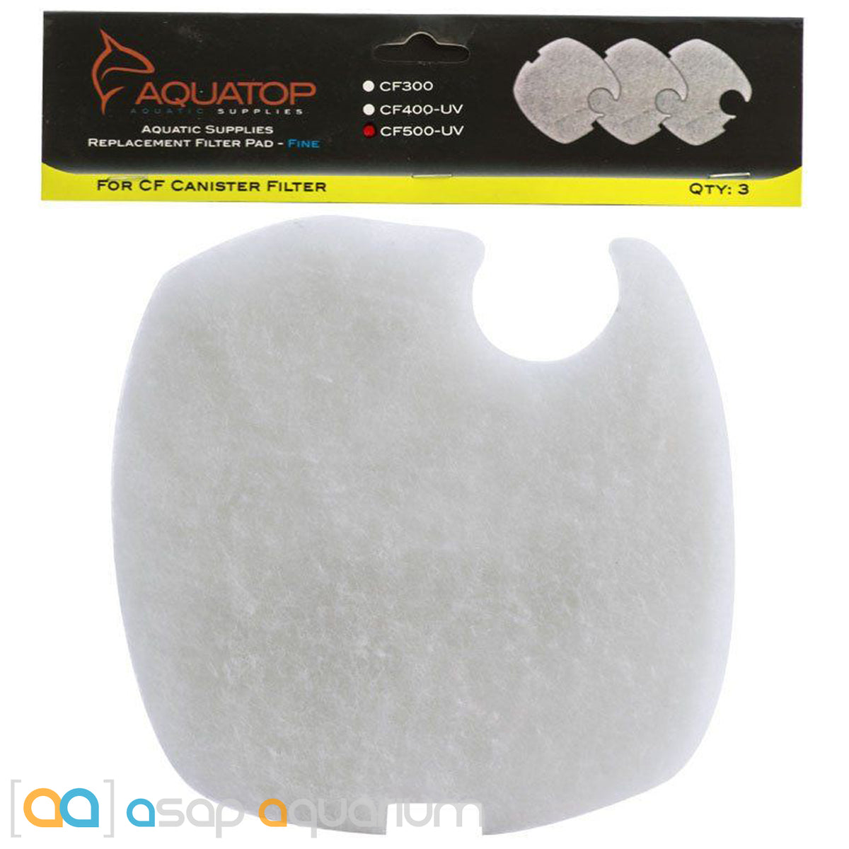 Aquatop CF500-UV Replacement Fine Filter Pads (3 Pack) | ASAP Aquarium