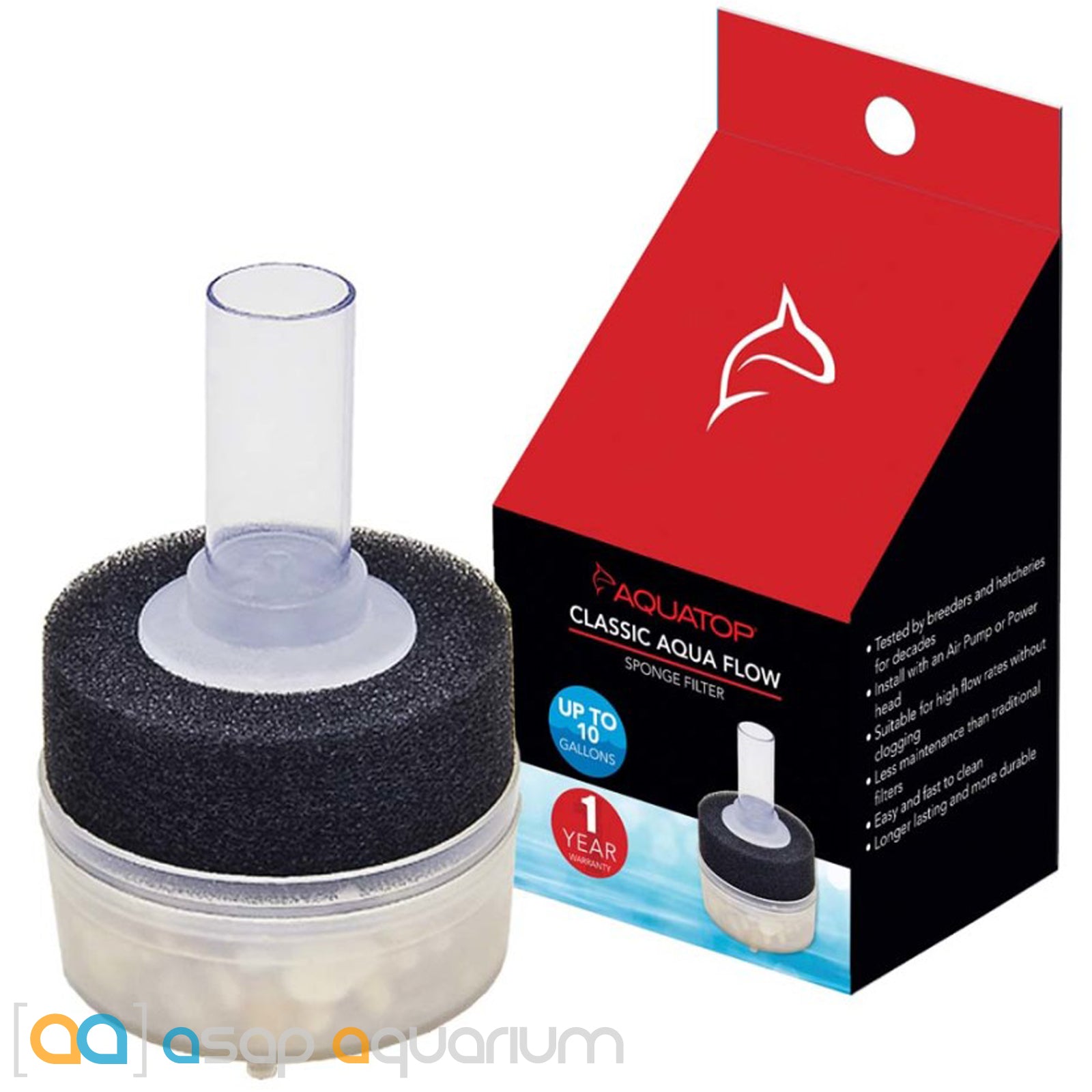 AquaTop CAF-10 Internal Sponge Filter 10 Gal | ASAP Aquarium