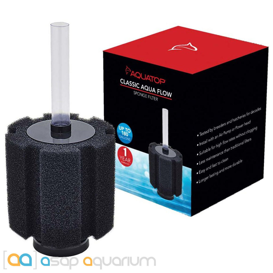 AquaTop CAF-10 Internal Sponge Filter 10 Gal | ASAP Aquarium