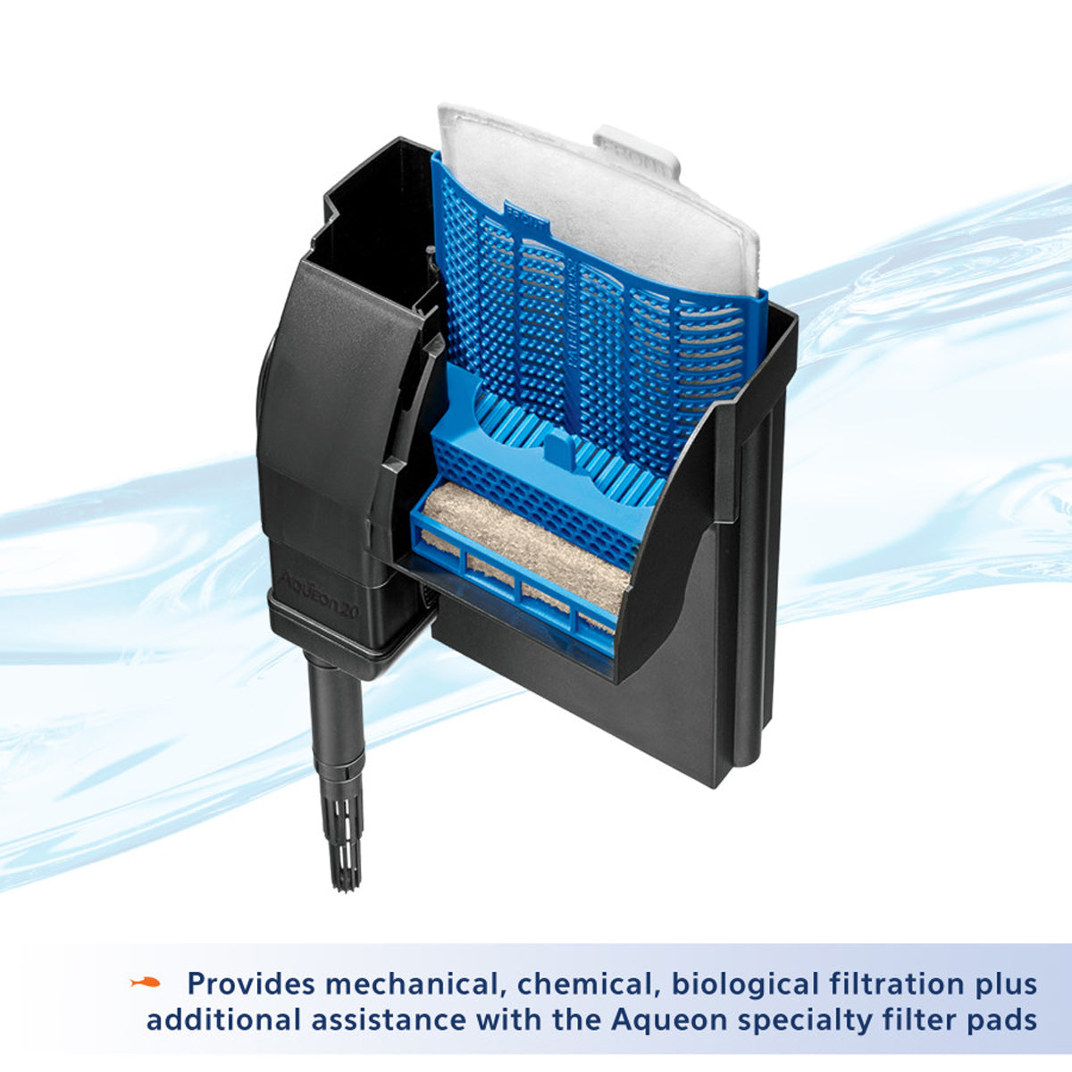 Aqueon QuietFlow 20 LED PRO Aquarium Power Filter | ASAP Aquarium