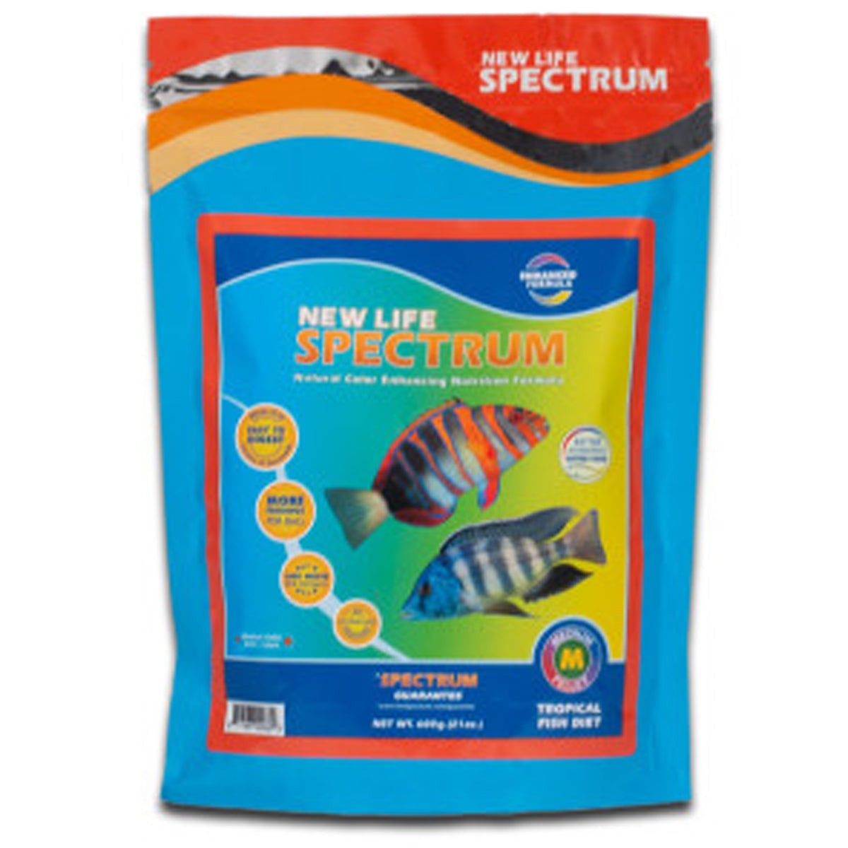 New Life Spectrum TROPICAL FISH Medium Pellets 600g | ASAP Aquarium