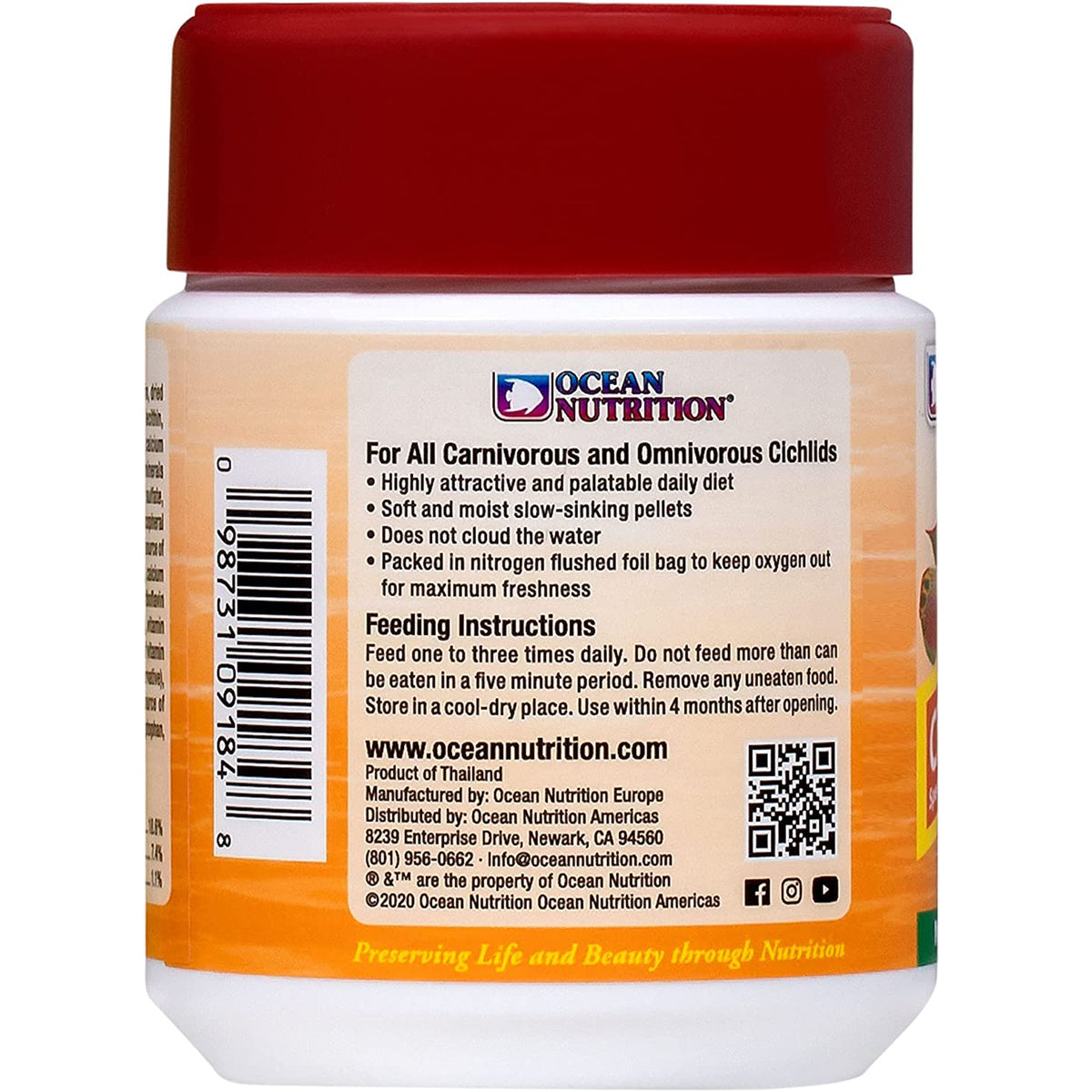 Ocean Nutrition Cichlid Omni Pellets MEDIUM 100 grams (3.5 oz) | ASAP ...