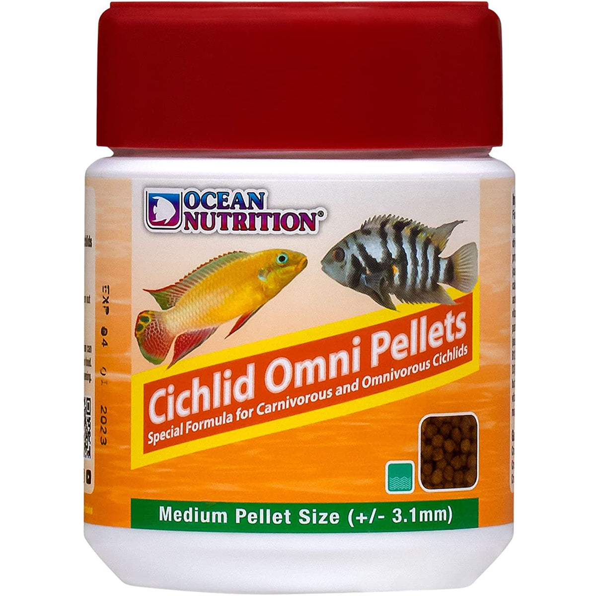 Ocean Nutrition Cichlid Omni Pellets MEDIUM 100 grams (3.5 oz) | ASAP ...