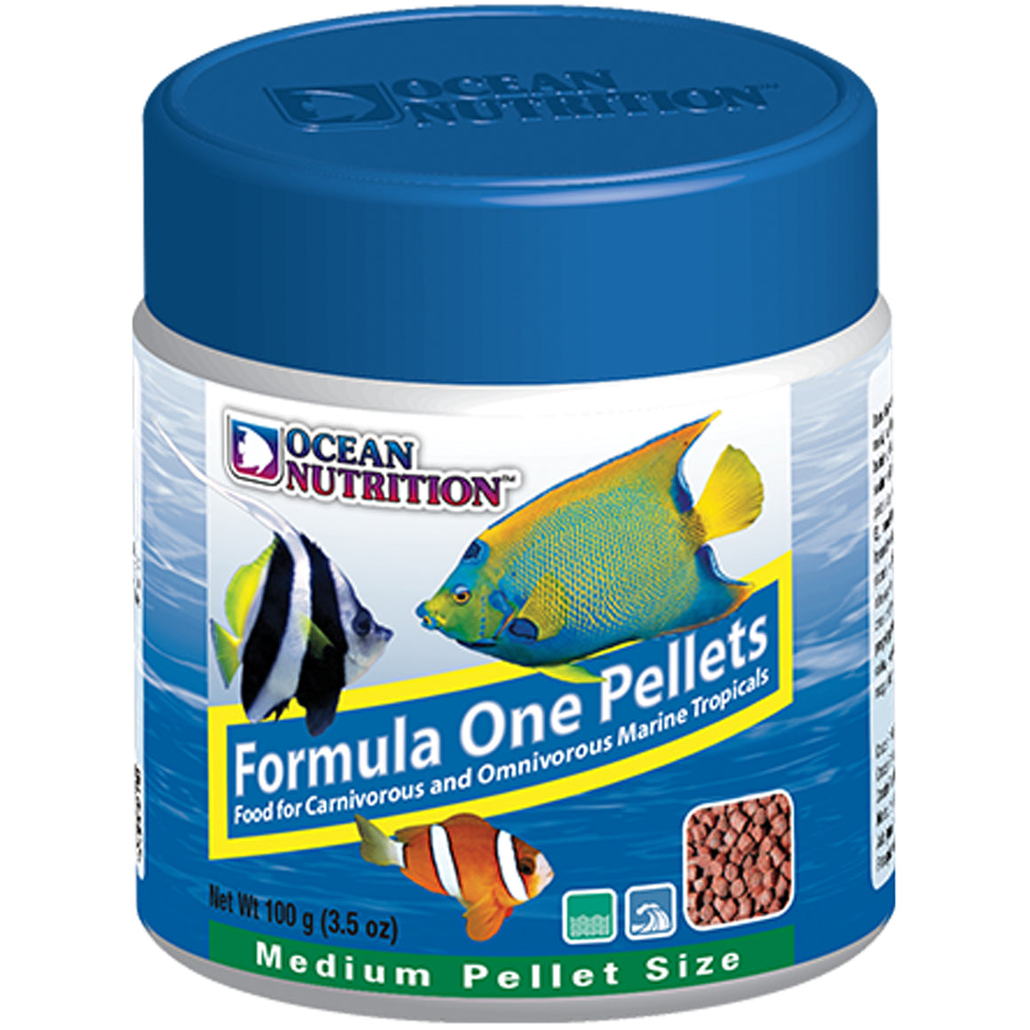 Ocean Nutrition Formula One Pellets MEDIUM 100 grams (3.5 oz) Fish Food ...