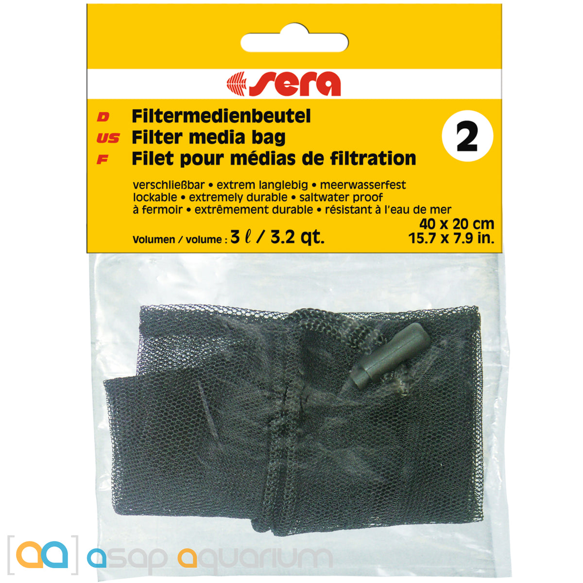 sera Filter Media Bag 2 | ASAP Aquarium